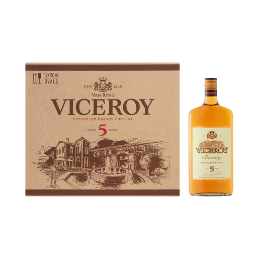 Viceroy 5yo Brandy Oval 750ml x 12 | PnP