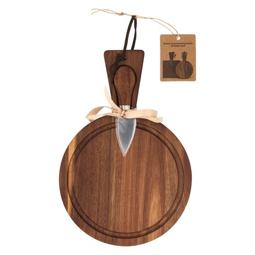 Home Habitz Wooden Cheeseboard & Knife Set | PnP