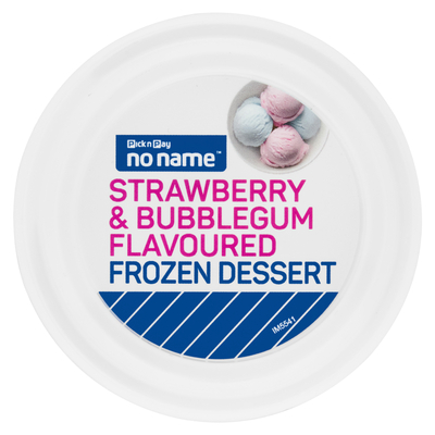 No Name Strawberry Bubblegum Flavoured Frozen Dessert 125ml | PnP