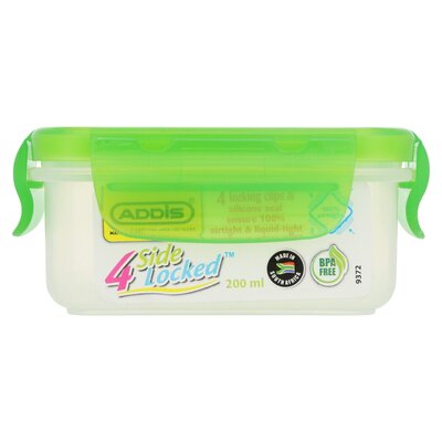 Addis 4 Side Locked Rectangle Storage Container 200ml | PnP