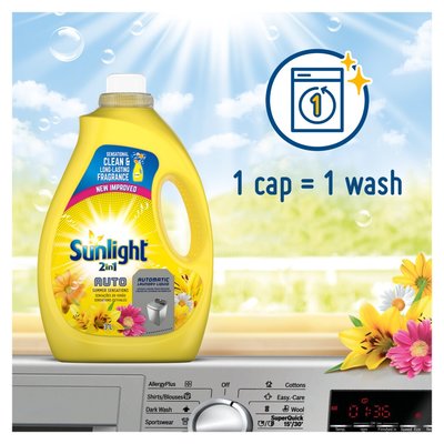 Sunlight Summer Sensations 2in1 Auto Washing Liquid Detergent 3L ...