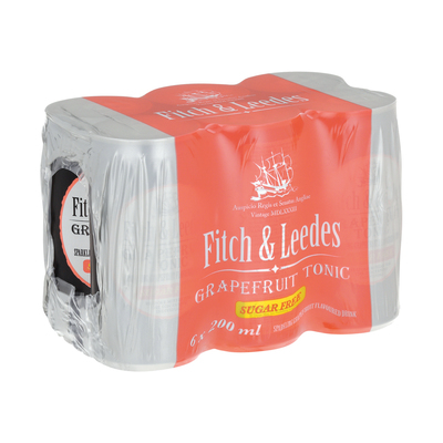 FITCH&LEEDES G/FRUIT TONIC SF CAN 200ML x 6 | PnP