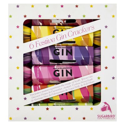 Sugarbird Festive Gin Crackers 6 x 40ml | PnP