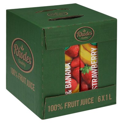 Rhodes 100% Strawberry & Banana Fruit Juice 1l x 6 | PnP