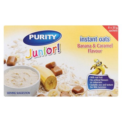Purity Junior Instant Oats Banana & Caramel 280g | PnP