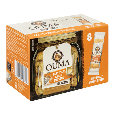 Ouma Buttermilk Single Sliced Rusks 30g x 8 | PnP