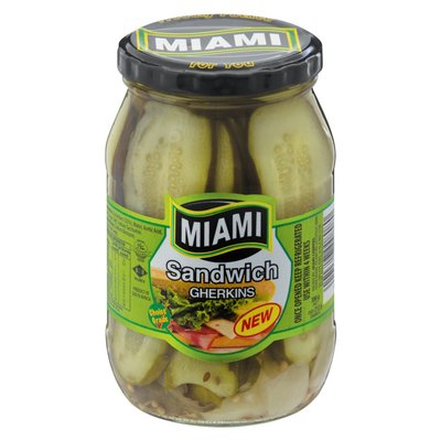 Miami Sweet & Tangy Sliced Sandwich Gherkins 380g | PnP