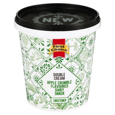 First Choice Double Cream Apple Crumble Flavoured Dairy Snack Yoghurt ...