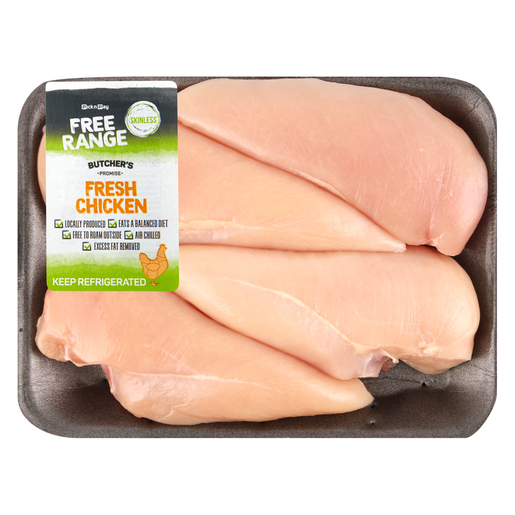 PnP Live Well Free Range Skinless Breast Fillets 4 Pack | PnP