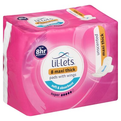Lil-lets Unscented Maxi Thick Super 8s | Smart Price Specials | PnP Home