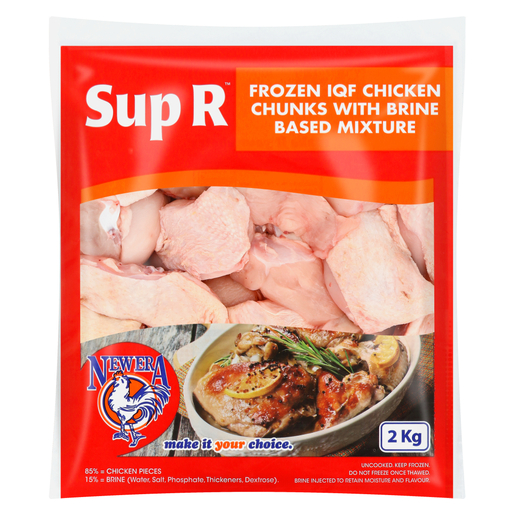 NEC Sup R Frozen IQF Chicken Chunks With Brine Based Mixture 2kg | PnP