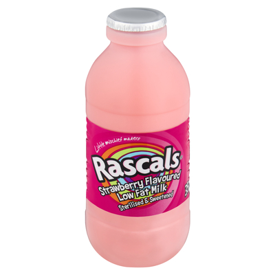 Rascals Strawberry Flavoured Low Fat Milk 350ml | PnP