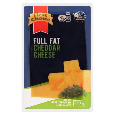First Choice Full Fat Sliced Cheddar Cheese 900g | PnP