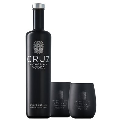 Cruz Vintage Black 750ml & 2 Glasses | PnP