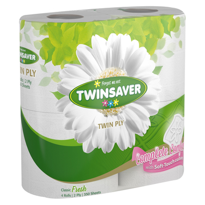 Twinsaver 2 Ply White Luxury Toilet Paper 4ea | Smart Price Specials ...