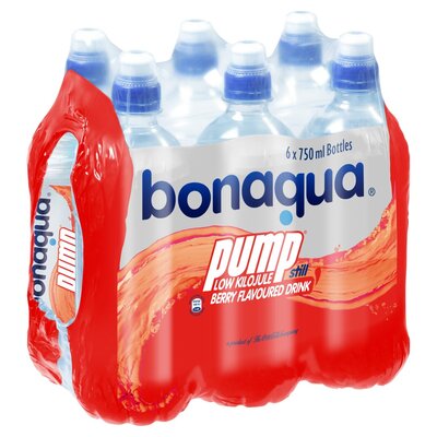 Bonaqua Pump Still Berry Flavoured Still Water 750ml x 6 | PnP