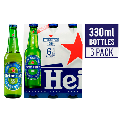 Heineken Lager 0.0% Non-Alcoholic 6 x 330ml | PnP