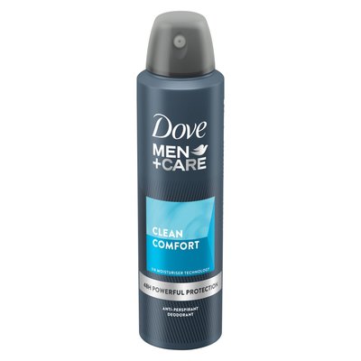Dove Men + Care Clean Comfort Antiperspirant Deodorant Body Spray 150ml ...