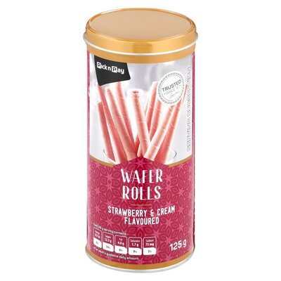 PnP Strawberry & Cream Flavoured Wafer Rolls 125g | PnP