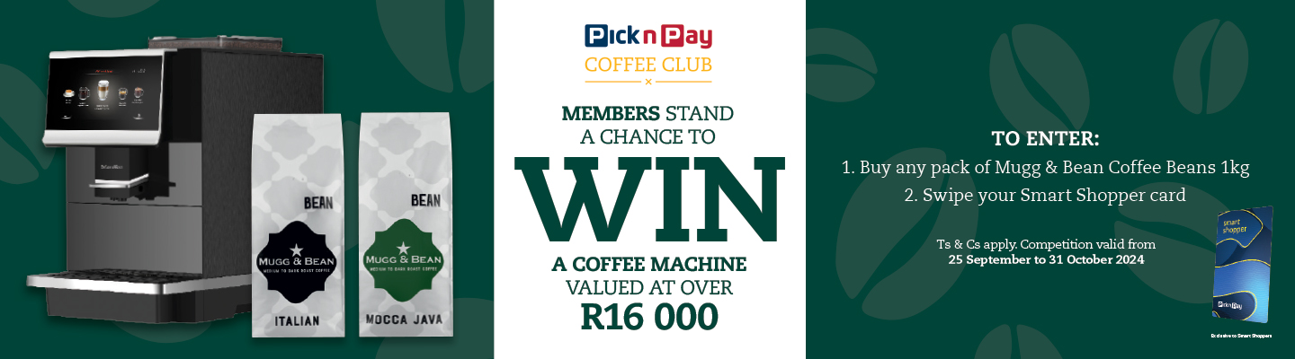 Stand to win a coffee machine valued at over R16000 | Pick n Pay Coffee ...