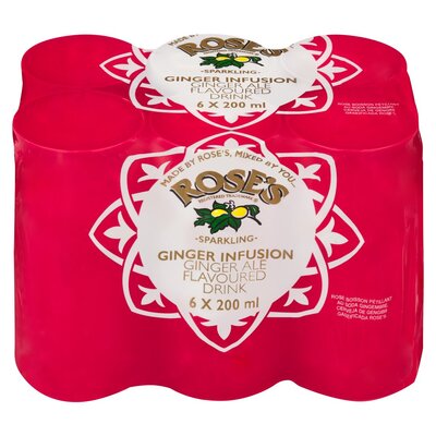 Rose's Carbonated Soft Drinks Ginger Infusion 200ml x 6 | Smart Price ...