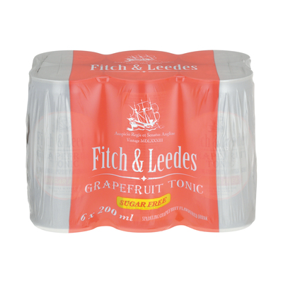 FITCH&LEEDES G/FRUIT TONIC SF CAN 200ML x 6 | PnP