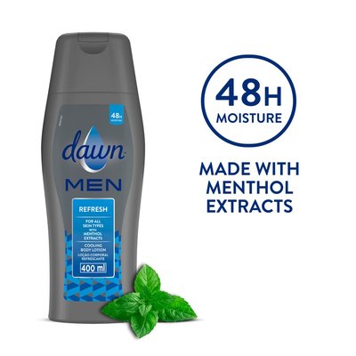 Dawn Men Refresh Cooling Body Lotion for All Skin Types 400ml | PnP