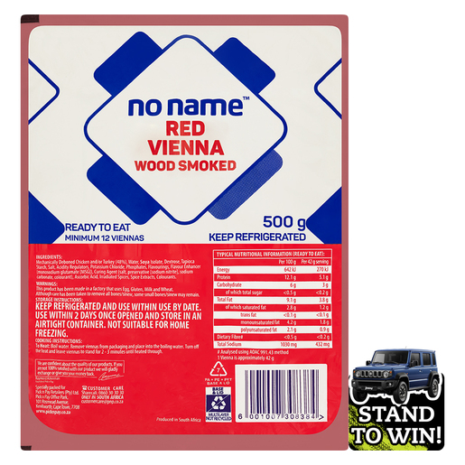 No Name Red Viennas 500g | PnP