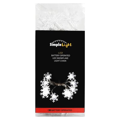 Simple Light Led Snowflake Chain Battery Operated | PnP