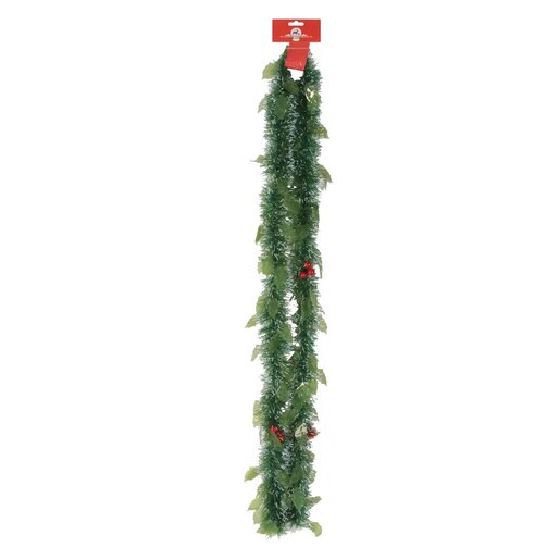 Santa's Village Leafy Garland With Berries | PnP
