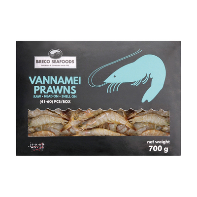 Breco Vannamei Prawns Heads on 41/50 700g | PnP