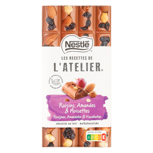 Nestle L'atelier Raisin Hazelnut Almonds Chocolate 170g | PnP