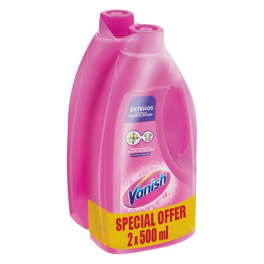 Vanish Pink Liquid Fabric Stain Remover 2 x 500ml | PnP