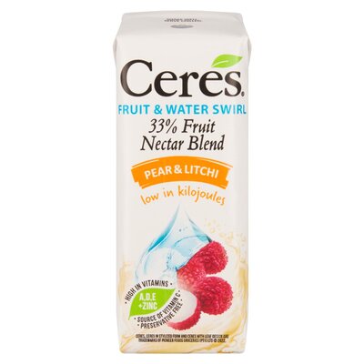 Ceres Fruit & Water Swirl Juice Pear & Litchi 200ml | PnP
