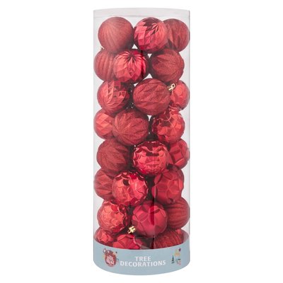 Santa's Village Red Bauble 60mm 35 Pack | PnP