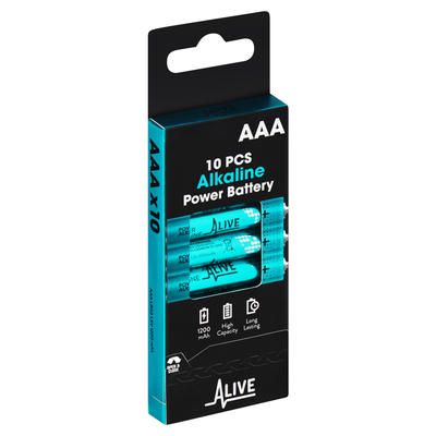 Alive AAA Alkaline Batteries 1.5V 10 Pack | PnP