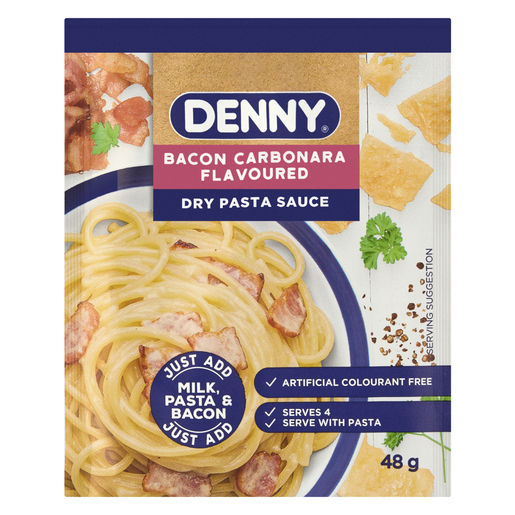 Denny Bacon Carbonara Flavoured Dry Pasta Sauce 48g | PnP