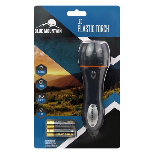 Blue Mountain 3 Led Plastic Flashlight | PnP