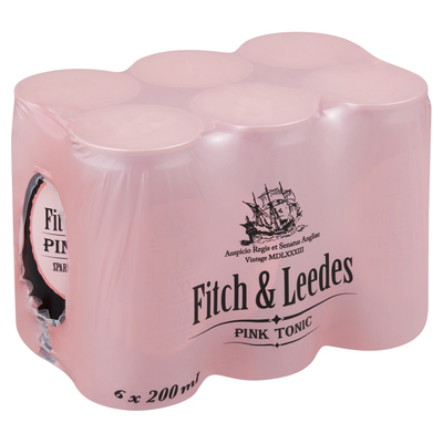 Fitch & Leedes Pink Tonic Can 200ml x 6 | PnP