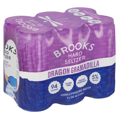 Brooks Dragon Granadilla Seltzer Can 6 x 300ml | PnP