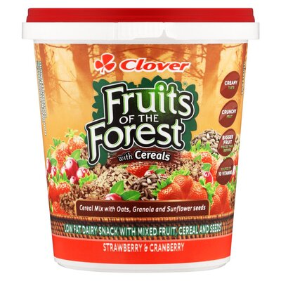 Clover Fruits of the Forest Low Fat Strawberry & Cranberry Dairy Snack ...