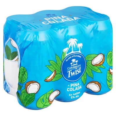 Caribbean Twist Pina Colada Spirit Cooler 6 x 440ml | PnP