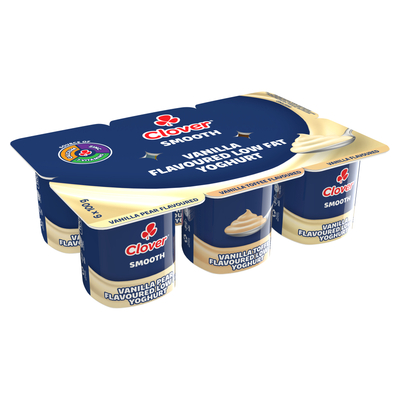 Clover Low Fat Smooth Vanilla Dairy Snack 6 x 100g | Smart Price ...