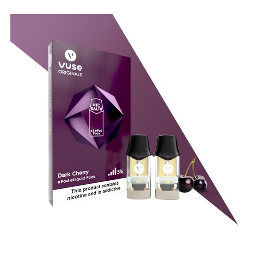 Vuse E-Pod Dark Cherry 5% Nicotine Salt E-Liquid Replacement Pods 2 ...