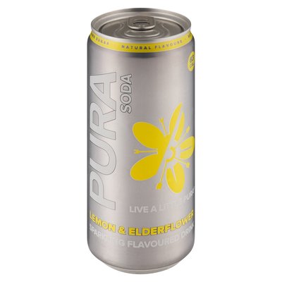 Pura Soda Lemon & Elderflower Flavoured Sparkling Drink 300ml | PnP