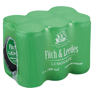 Fitch & Leedes Lemonade Can 200ml x 6 | PnP