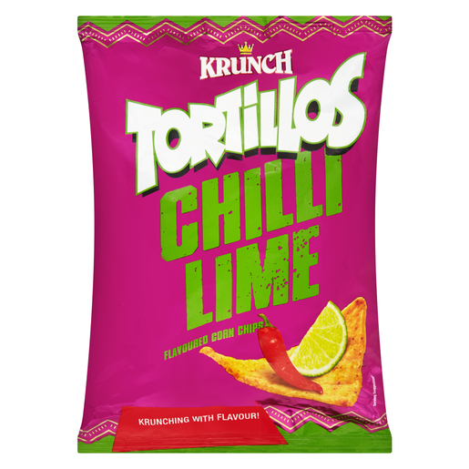 Krunch Tortillos Chilli Lime Flavoured Corn Chips 145g | PnP