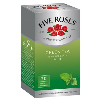 Five Roses Mint Flavoured Green Tea 20 Pack | PnP
