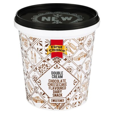 First Choice Double Cream Chocolate Cheesecake Dairy Snack Yoghurt 1kg ...