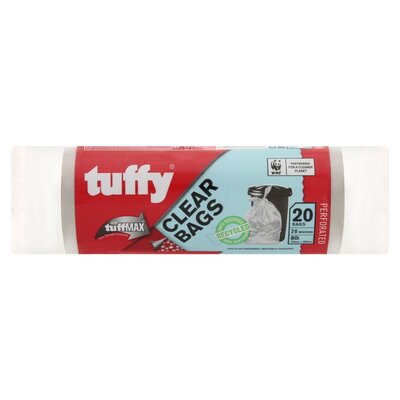 Tuffy Clear Refuse Bags 20 Pack 750mm x 900mm 20 Pack | PnP